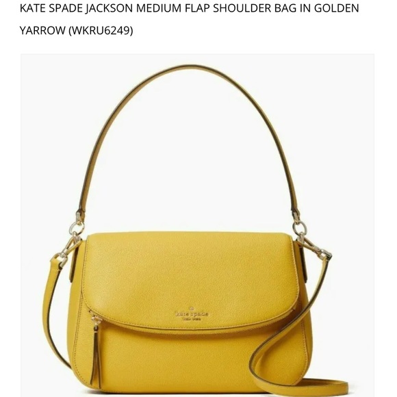kate spade | Bags | Nwt Kate Spade Jackson Medium Flap Golden Yarrow ...